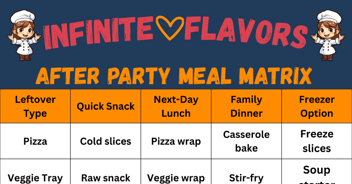 Infinite Flavors | Exciting Infinite Flavors After Party Meal Matrix