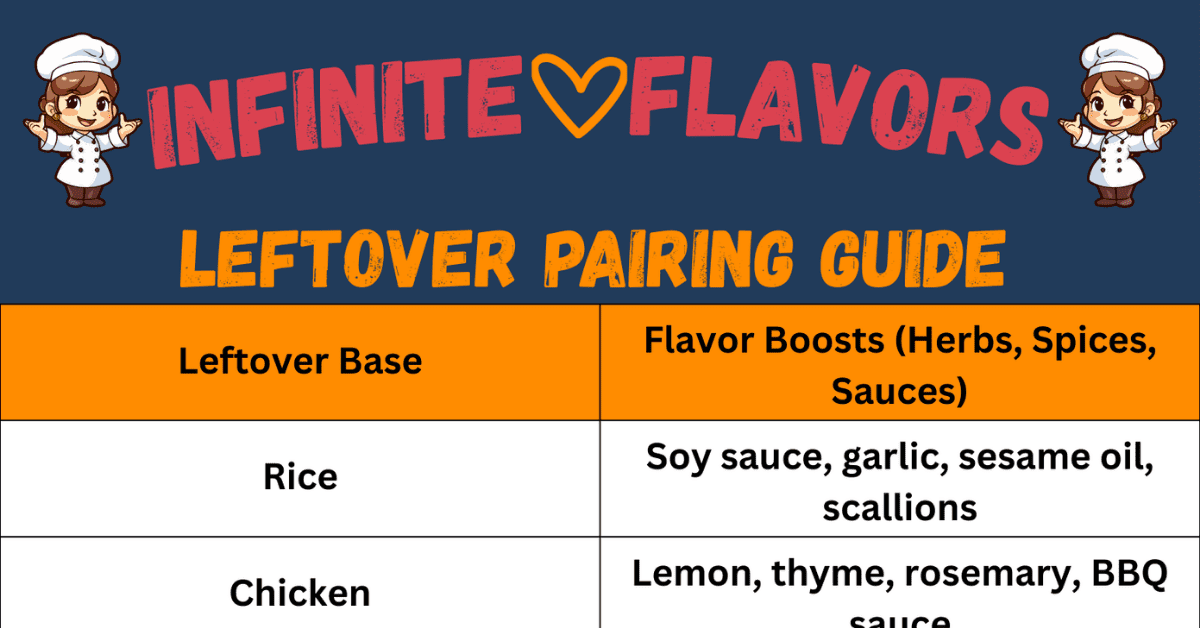 Infinite Flavors | Amazing Infinite Flavors Leftover Pairing Guide
