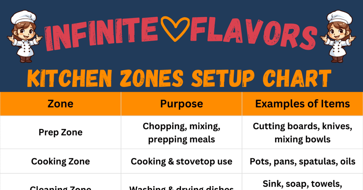 Infinite Flavors | Amazing Kitchen Zones Setup Chart